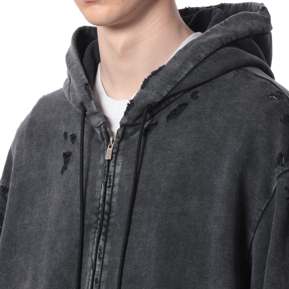 VEIN(ヴェイン) - CO SWEAT DISTRESSED ZIP UP HOODIE – Area