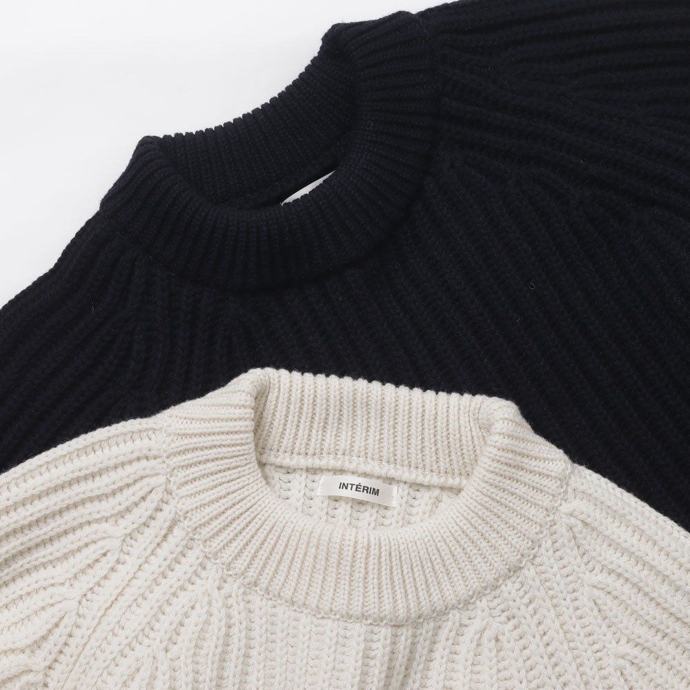 INTERIM(インテリム) - 60s 3GG RAGLAN FISHERMAN SWEATER CREW – Area