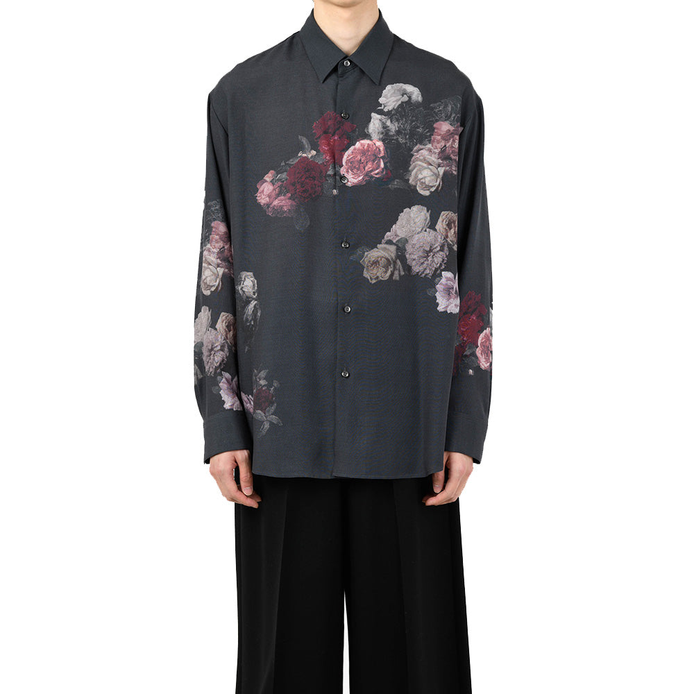 LAD MUSICIAN(ラッドミュージシャン) - DECHINE BIG SHIRT INKJET (BASKET OF ROSES) – Area